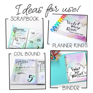 DIGITAL COMPLETE SET Back to School Memory Book Pages, Insert Pages ...