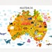 Map of Australia, Travel Nursery, Australia Map Poster, Playroom Décor ...
