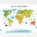 Unique Baby Gift, Children’s World Map, Kids World Map, Nursery Decor ...