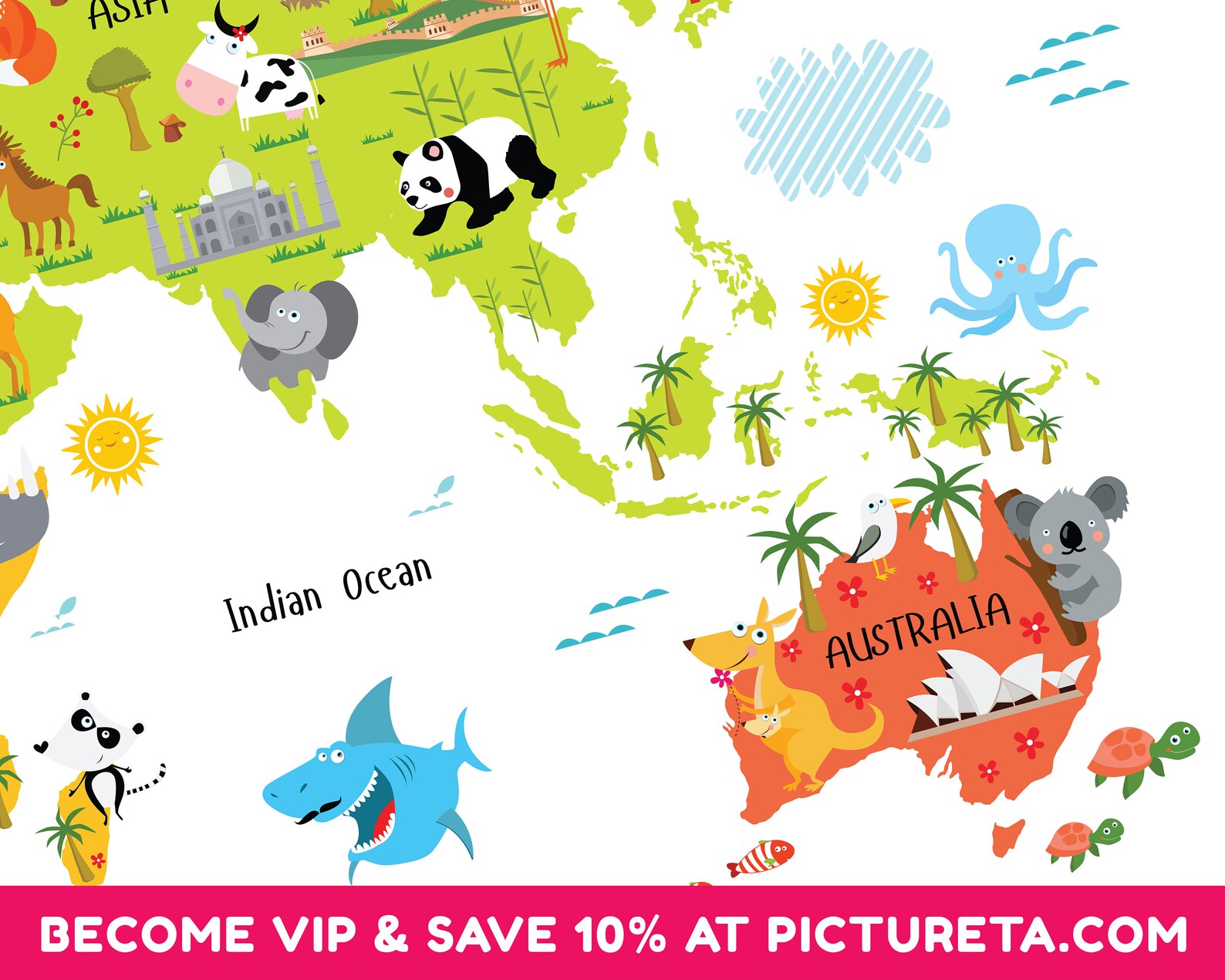 Kids World Map, World Map for Children, Kids Maps, Child Friendly Map ...