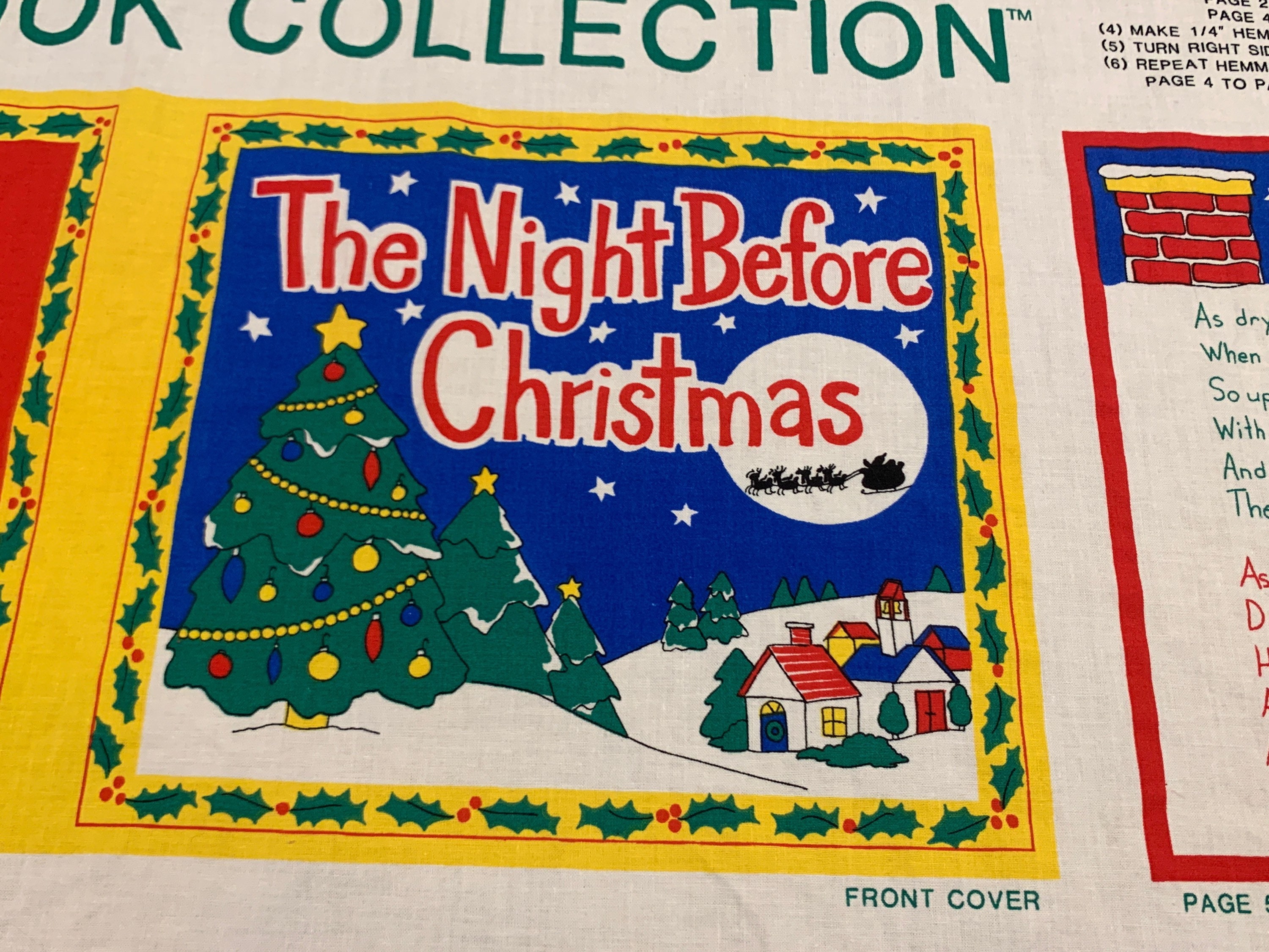 The Night Before Christmas Fabric Book Fabric Book Panel Etsy the-night-before-christmas-fabric-book-fabric-book-panel-etsy