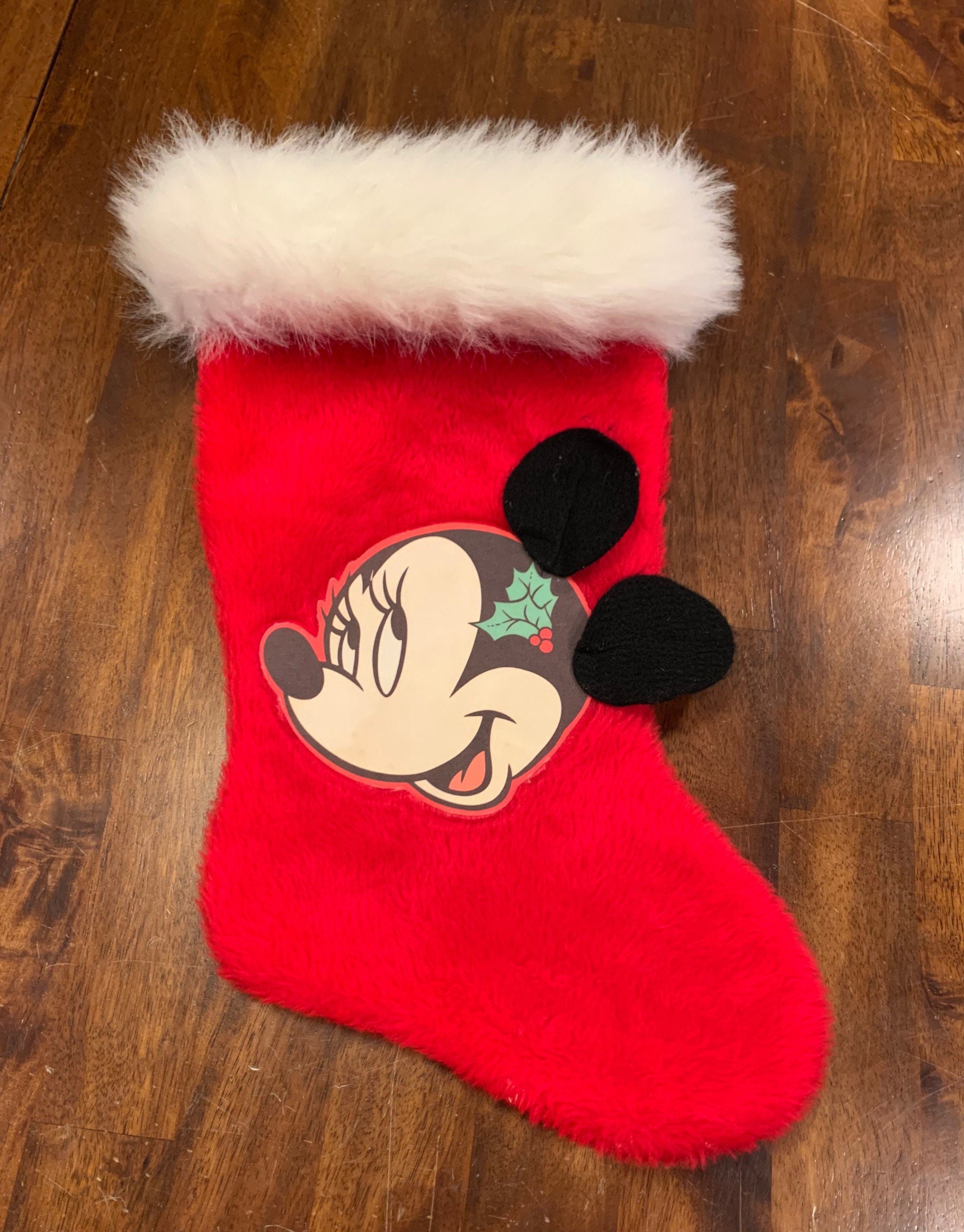 Minnie Mouse Stocking. Santa Christmas Stocking. MM Stocking - Etsy