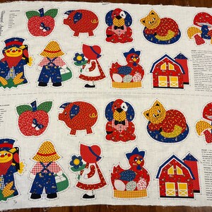 Applique Fabric Project. Farm House Fabric. Fabric Farm Panel. - Etsy