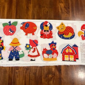 Applique Fabric Project. Farm House Fabric. Fabric Farm Panel. - Etsy