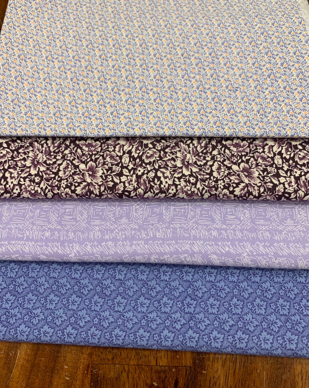 Calico Fabric Bundle. 3.9 Oz. Blue Calico Fabric. Destash Quilting ...
