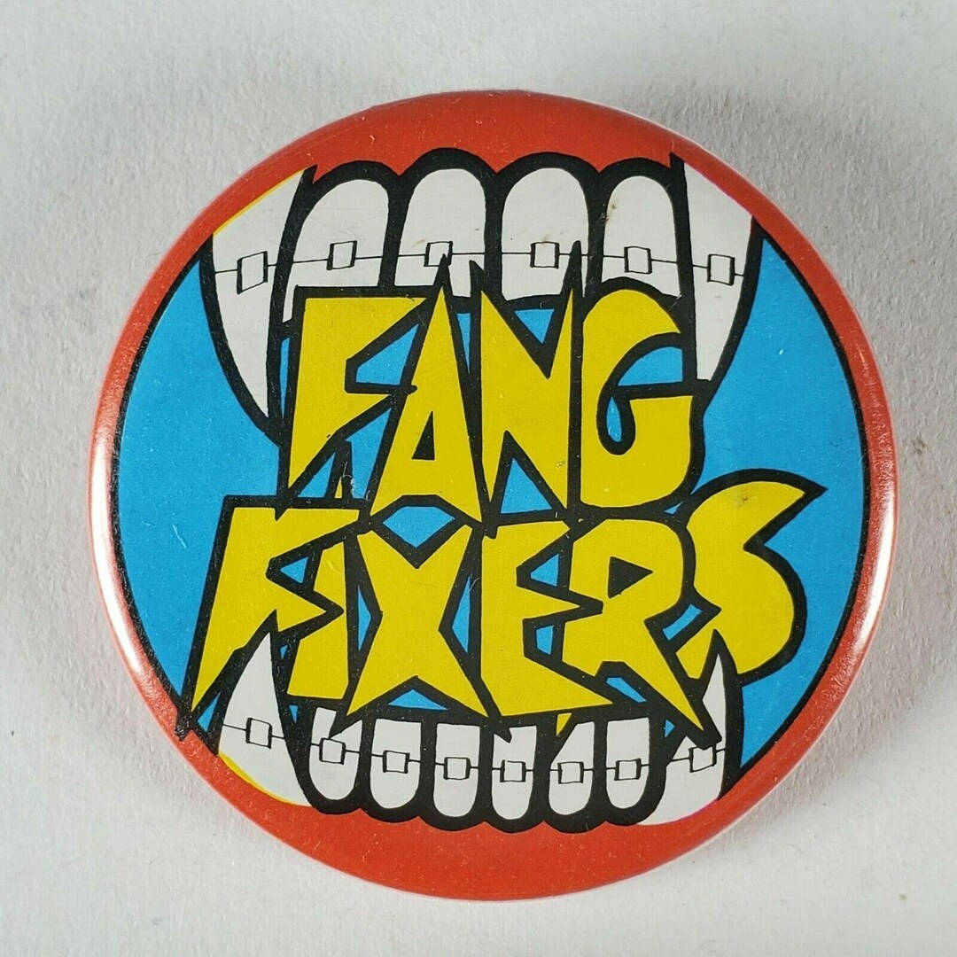 Vintage Fang Fixers Braces Orthodontists Pinback Button - Etsy