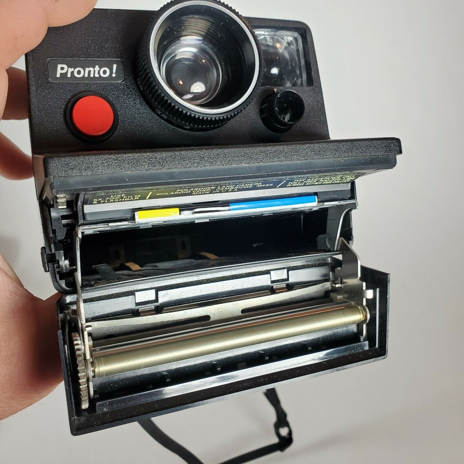 Polaroid Pronto Black Land Instant Vintage Camera W/ Strap, Case ...