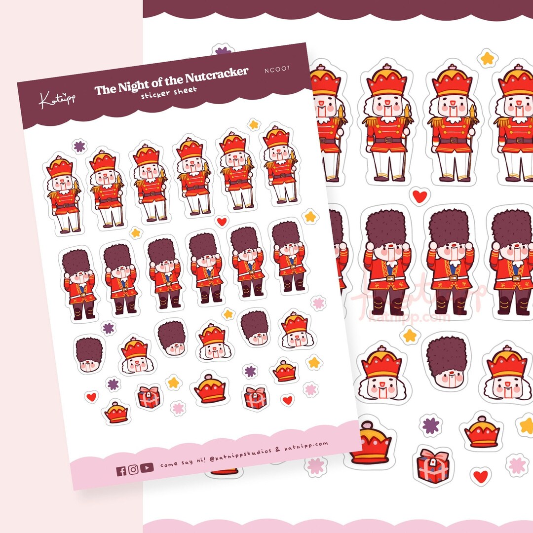 Mixed Christmas Nutcracker Stickers | Kawaii Planner & Cute Holiday ...