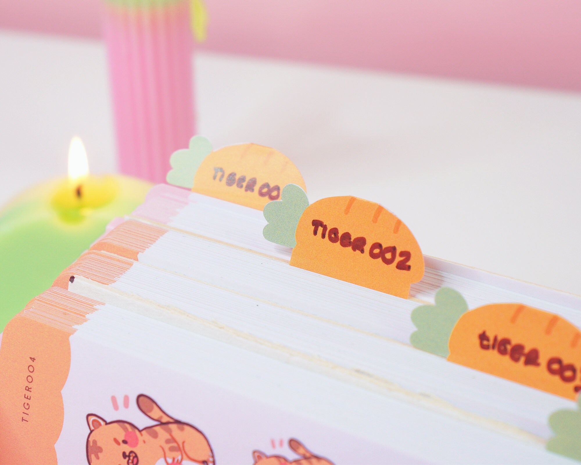 Cute Carrots Index Tabs Cute Index Card Divider Stickers - Etsy UK