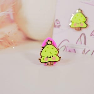 Sprinkle Spruce Christmas Tree Pin | Gold-plated Enamel Pin | Kawaii ...