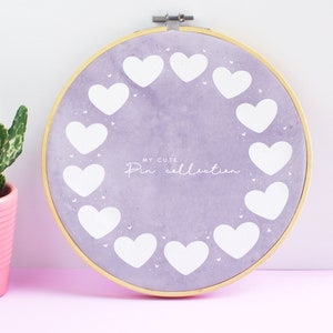 Pin Display Cute Unique Enamel Pin Board Enamel Pin Hoop - Etsy