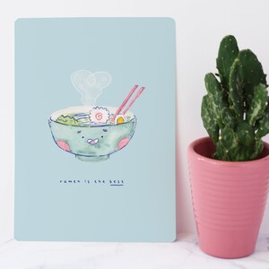 Ramen Art Print Kawaii Wall Art Cute Gifts Pastel Wall Art Cute Pastel ...