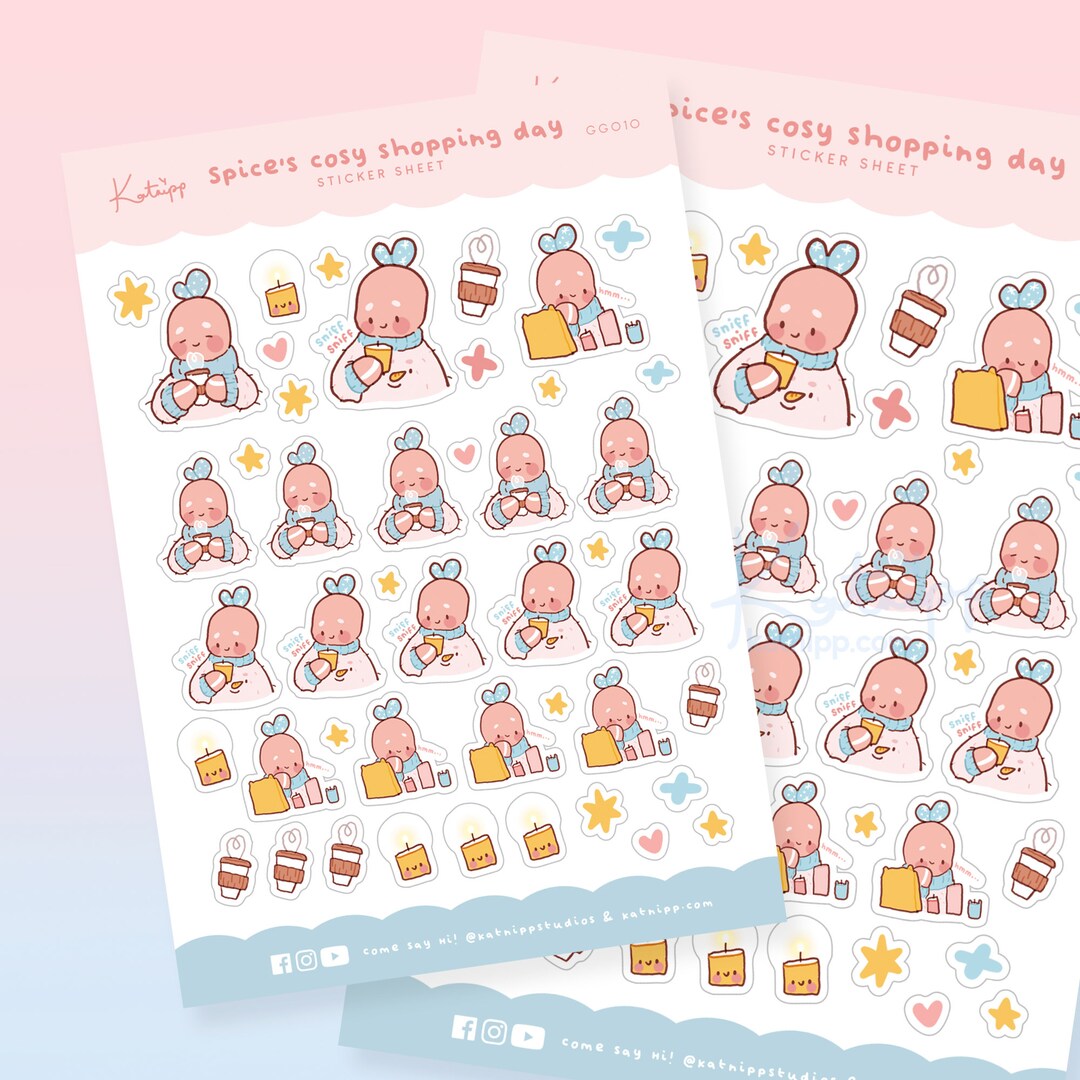 Spice's Cozy Shopping Reminder Sticker Sheet | Cute Planner Stickers ...