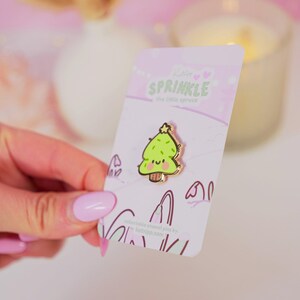 Sprinkle Spruce Christmas Tree Pin | Gold-plated Enamel Pin | Kawaii ...