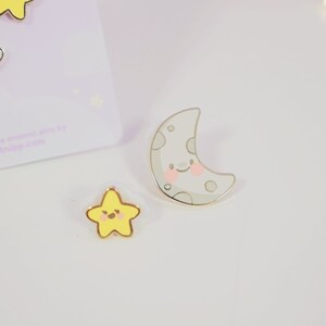 Kawaii Pocket Planets Enamel Pin Set | Luna and Sprinkle | Cute Pin ...