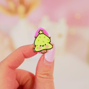Sprinkle Spruce Christmas Tree Pin | Gold-plated Enamel Pin | Kawaii ...
