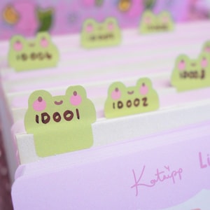 Frog Index Tabs Cute Card Divider Stickers for Organisation and Storage ...