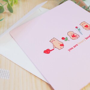 You Are Beary Lovely Greetings Card Cute Funny Pun Kawaii Gift Cards ...