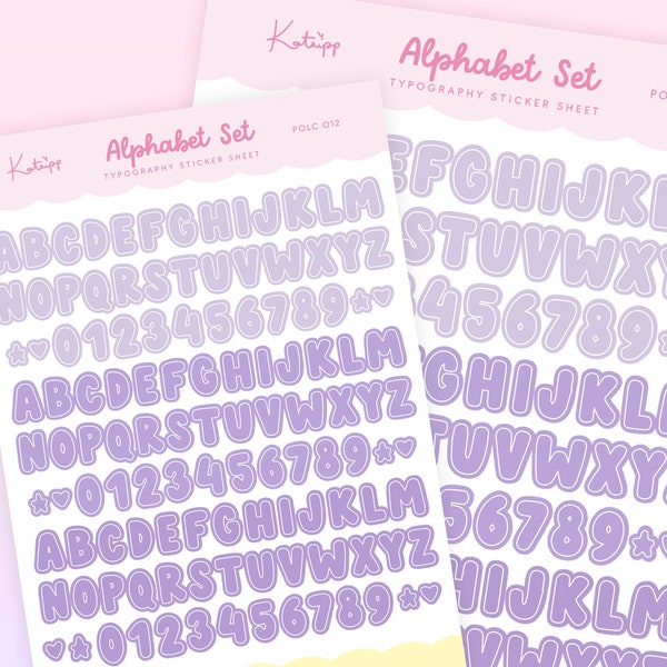 Purple Alphabet Stickers - Etsy