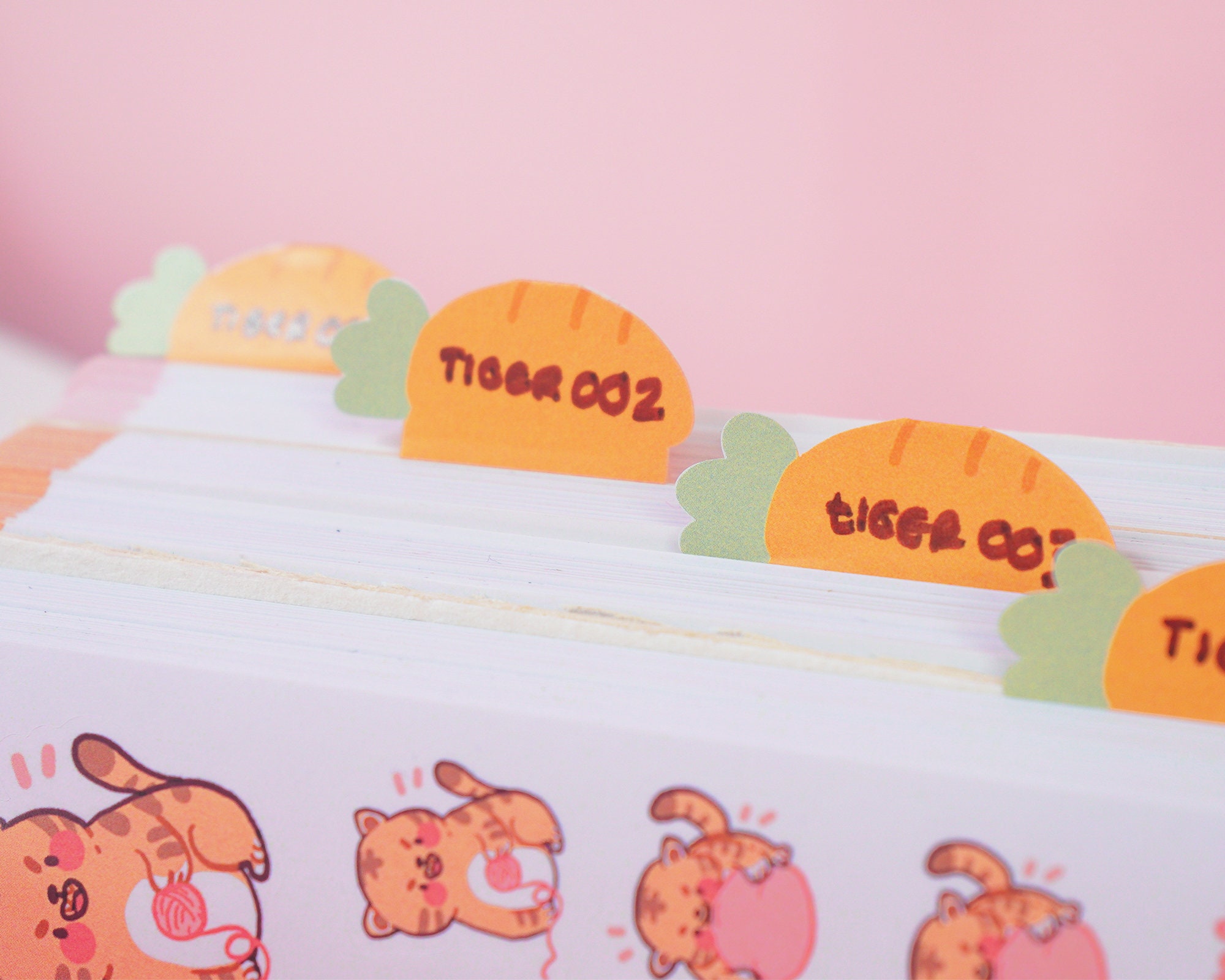Cute Carrots Index Tabs Cute Index Card Divider Stickers - Etsy UK