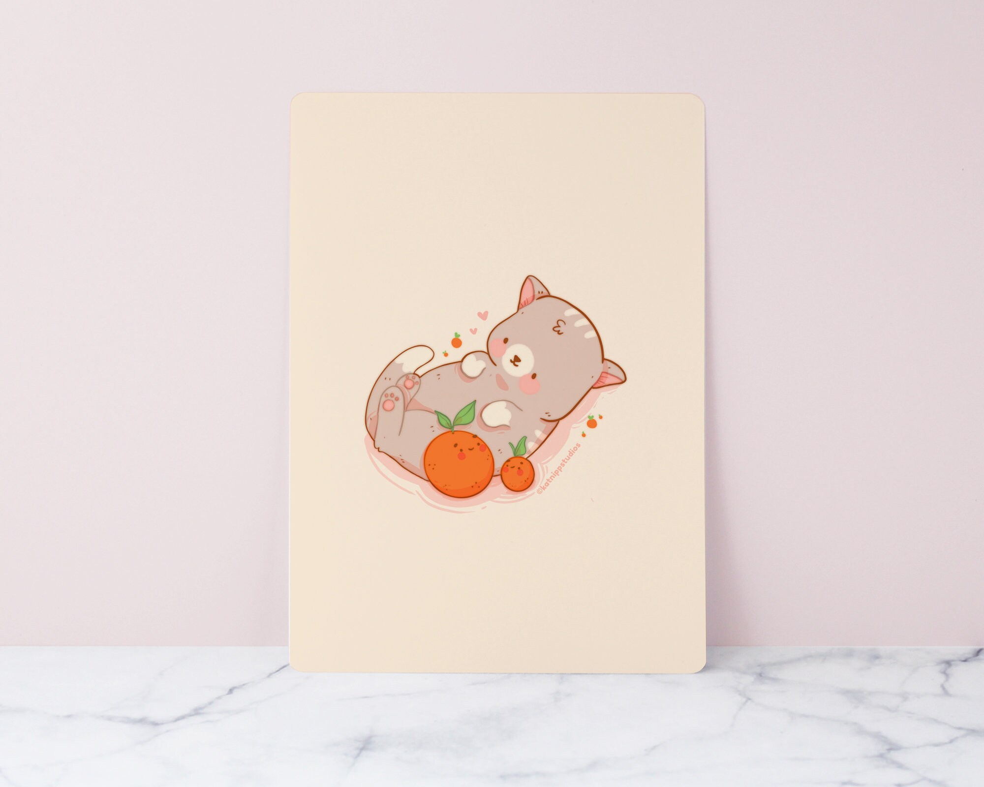 Satsuma the Cat Art Print Kawaii Cat Wallart Kitten Wall - Etsy UK
