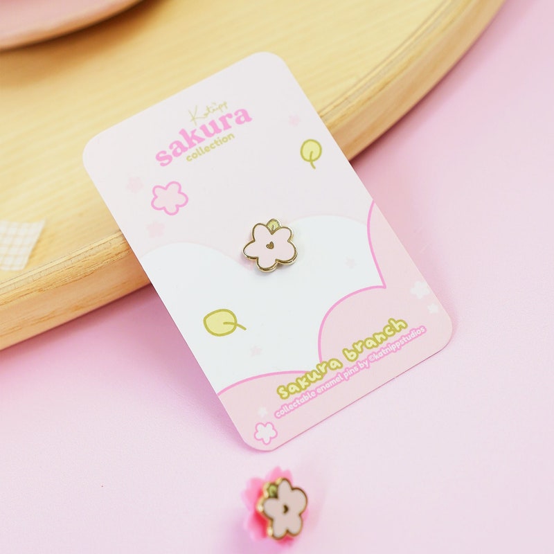 Cherry Blossom Pin - Etsy
