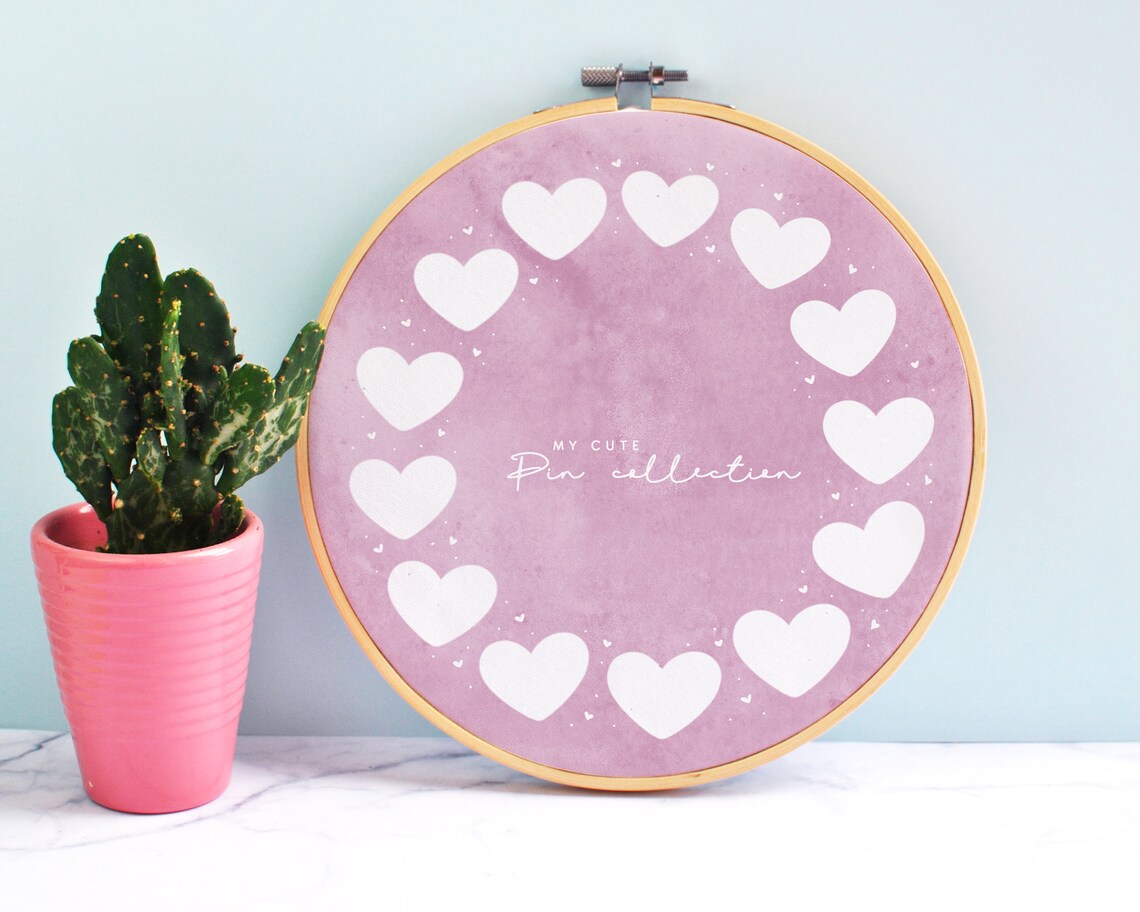 Pin Display Cute Unique Enamel Pin Board Enamel Pin Hoop - Etsy