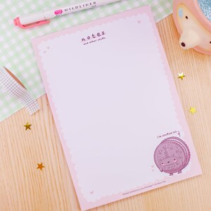 Kawaii Cookie-themed 50-page Notepad | Cute Handmade Stationery - Etsy