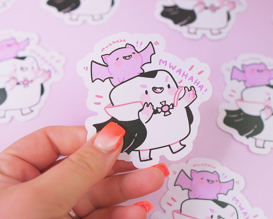 Cheeky Marshie & Bartholomew Vampire Waterproof Vinyl Die Cut - Etsy UK
