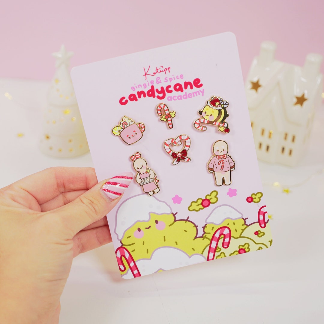 Official Gingie & Spices, Candy Cane Academy Enamel Pin Set - Etsy