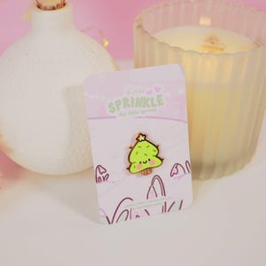 Sprinkle Spruce Christmas Tree Pin | Gold-plated Enamel Pin | Kawaii ...