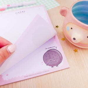 Kawaii Cookie-themed 50-page Notepad | Cute Handmade Stationery - Etsy