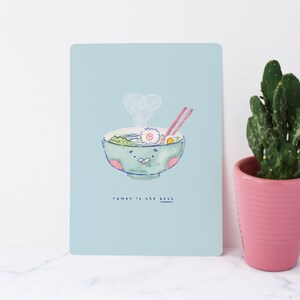 Ramen Art Print Kawaii Wall Art Cute Gifts Pastel Wall Art Cute Pastel ...