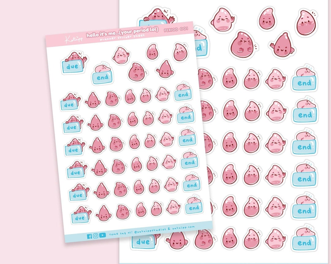 Monthly Period Cycle Planner Stickers Period Tracker Women Planner ...