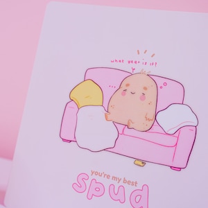 You're My Best Spud Funny Potato Meme Greetings Card Cute Pun Gift ...