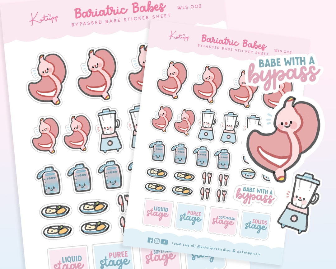 Cute Gastric Bypass Planner Sticker Sheet Weight Loss Surgery Planner ...
