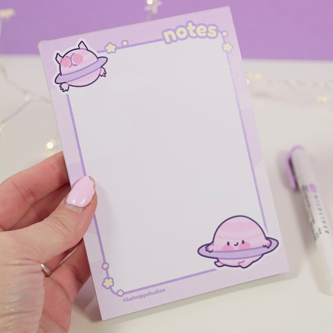 Pocket Planets | Saturn's Adventure Kawaii Space A6 Notepad | Cute ...
