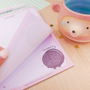 Kawaii Cookie-themed 50-page Notepad | Cute Handmade Stationery - Etsy