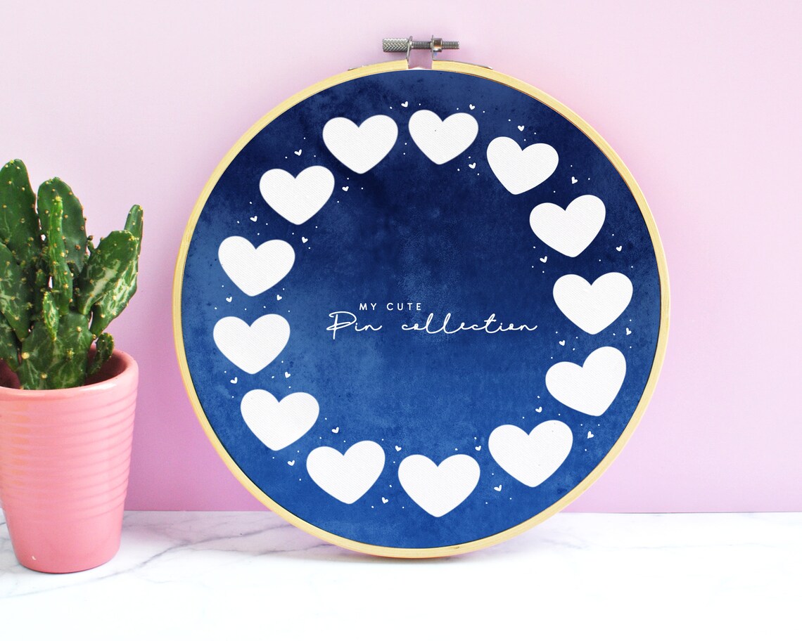 Pin Display Cute Unique Enamel Pin Board Enamel Pin Hoop - Etsy