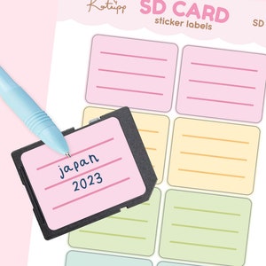 SD Card Organisation Stickers | Easy Labelling for SD Cards | Storage ...