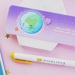 Heal the Earth Bookmark Velvet Soft Luxury Eco Planner Marker Cute ...