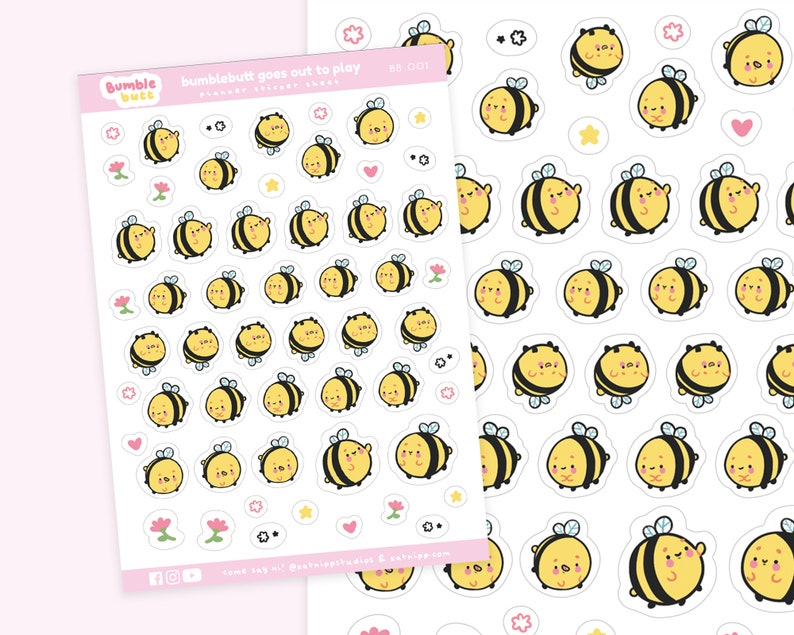 Bumble Bee Stationary Kawaii Bee Planner Stickers Bee - Etsy