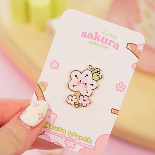 Cherry Blossom Pin - Etsy
