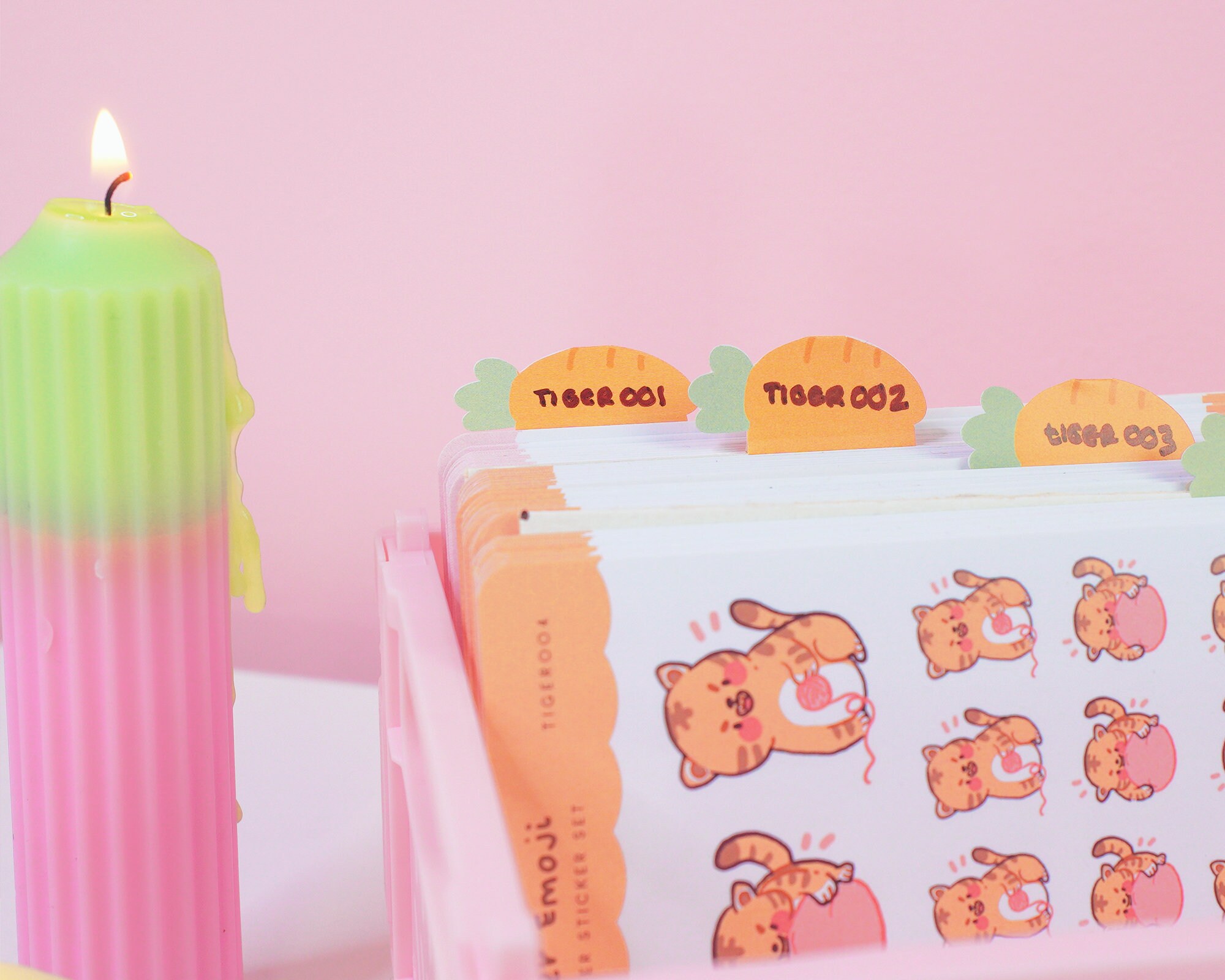 Cute Carrots Index Tabs Cute Index Card Divider Stickers - Etsy UK