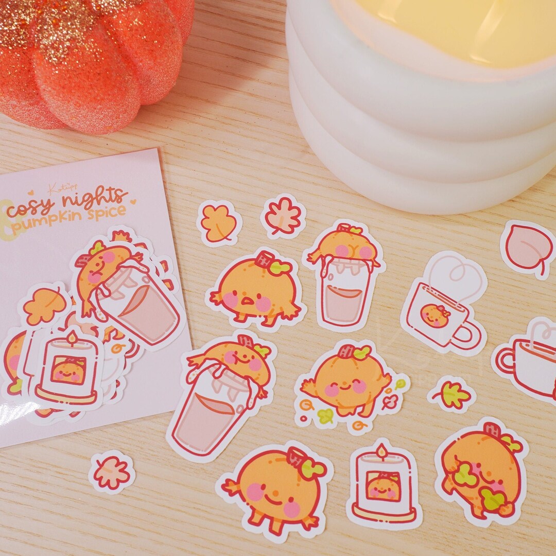 Cute Autumn Pumpkin Sticker Pack | Cute Pumpkin Sticker Pack | Cute ...