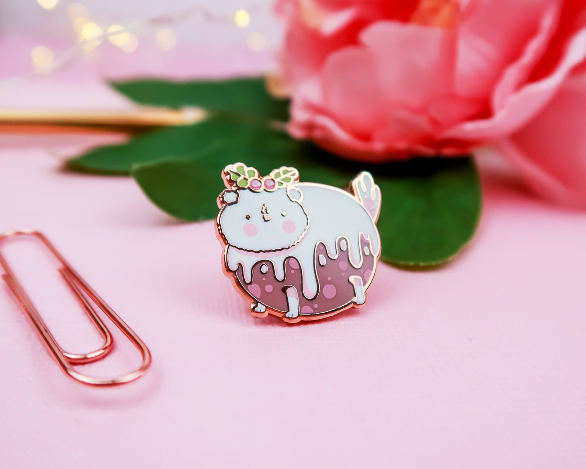 Figgy Puddin' the Dog Enamel Pin Christmas Pins Cute | Etsy