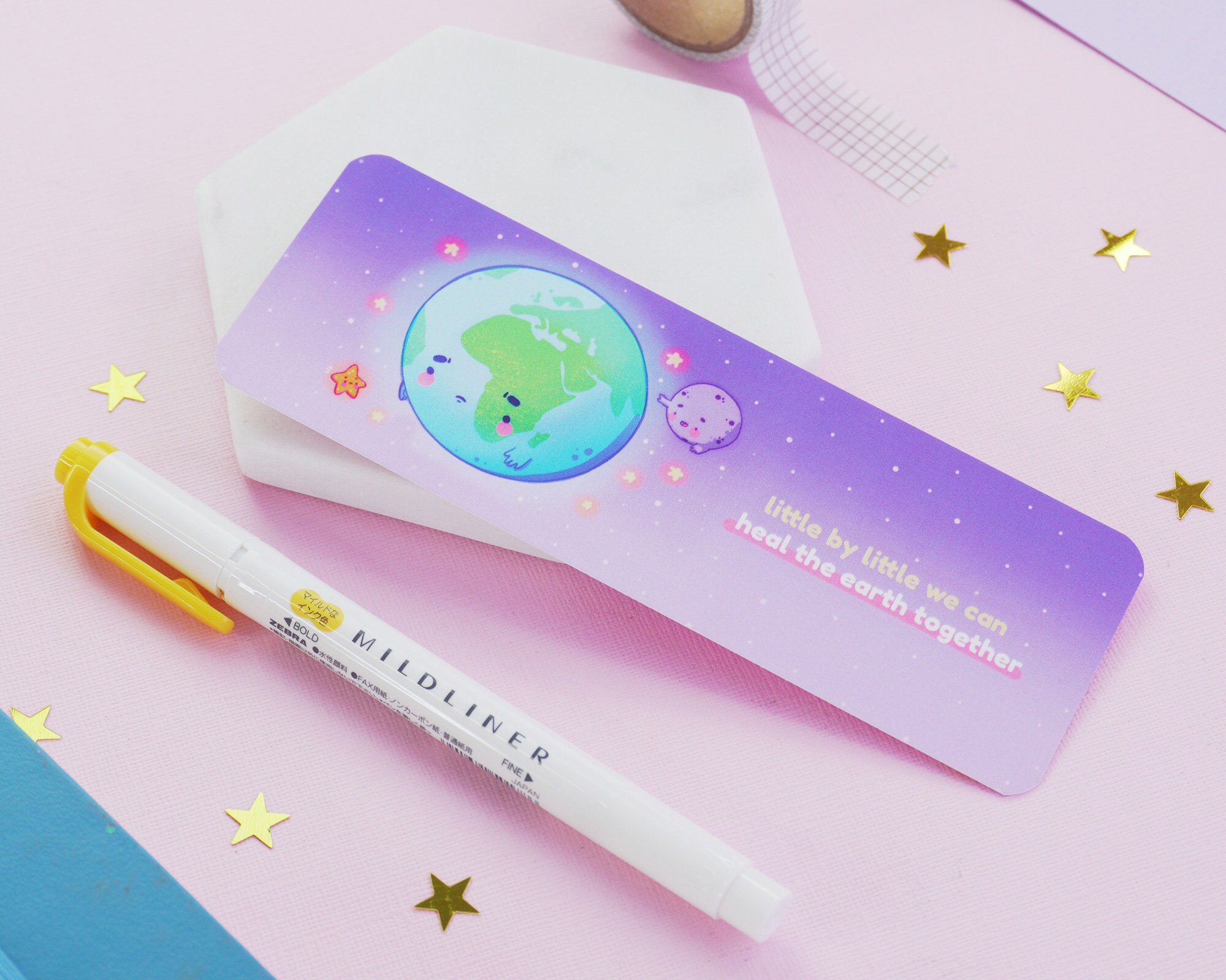 Heal the Earth Bookmark Velvet Soft Luxury Bookmark Eco - Etsy UK