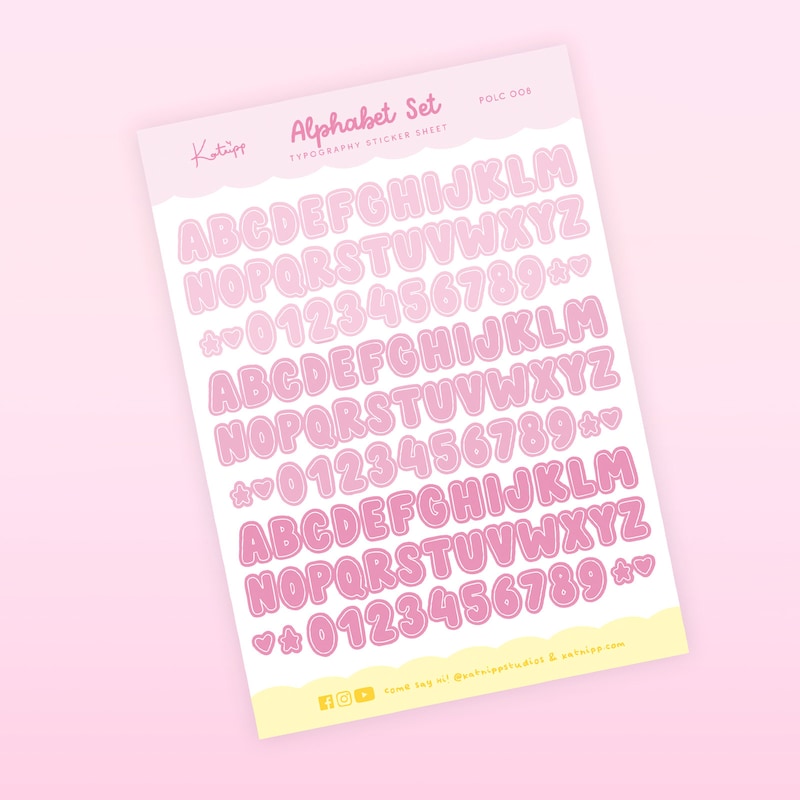 Alphabet Sheet Stickers - Etsy