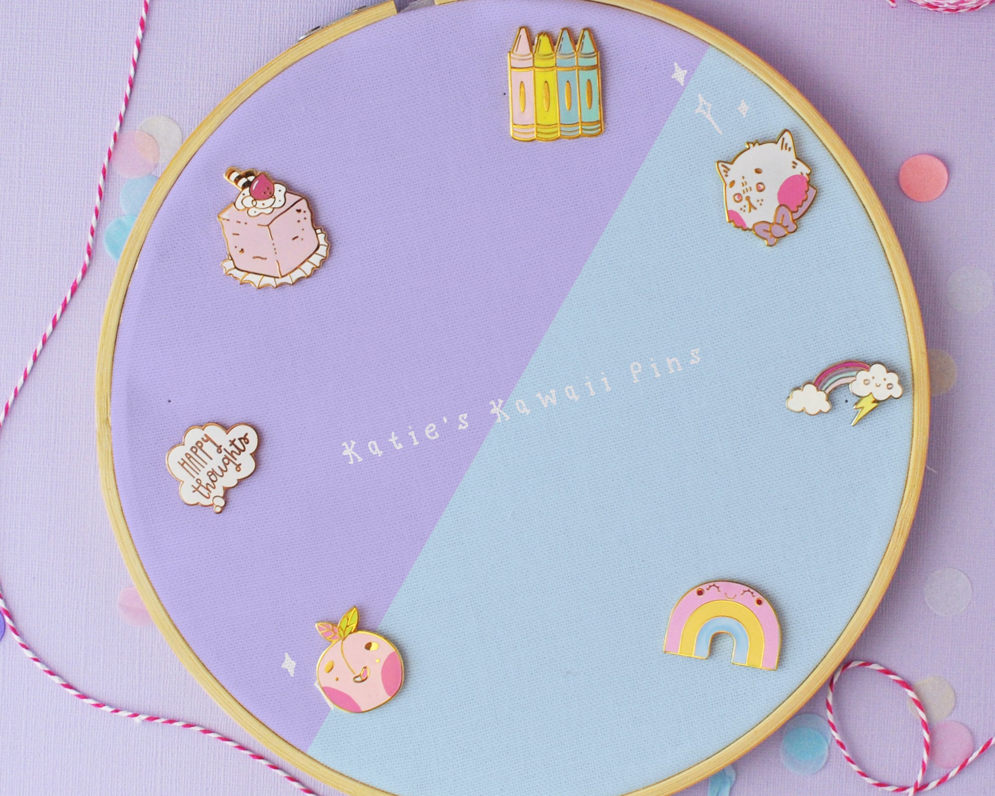 Pin Display Kawaii Enamel Pin Board Enamel Pin Hoop | Etsy UK
