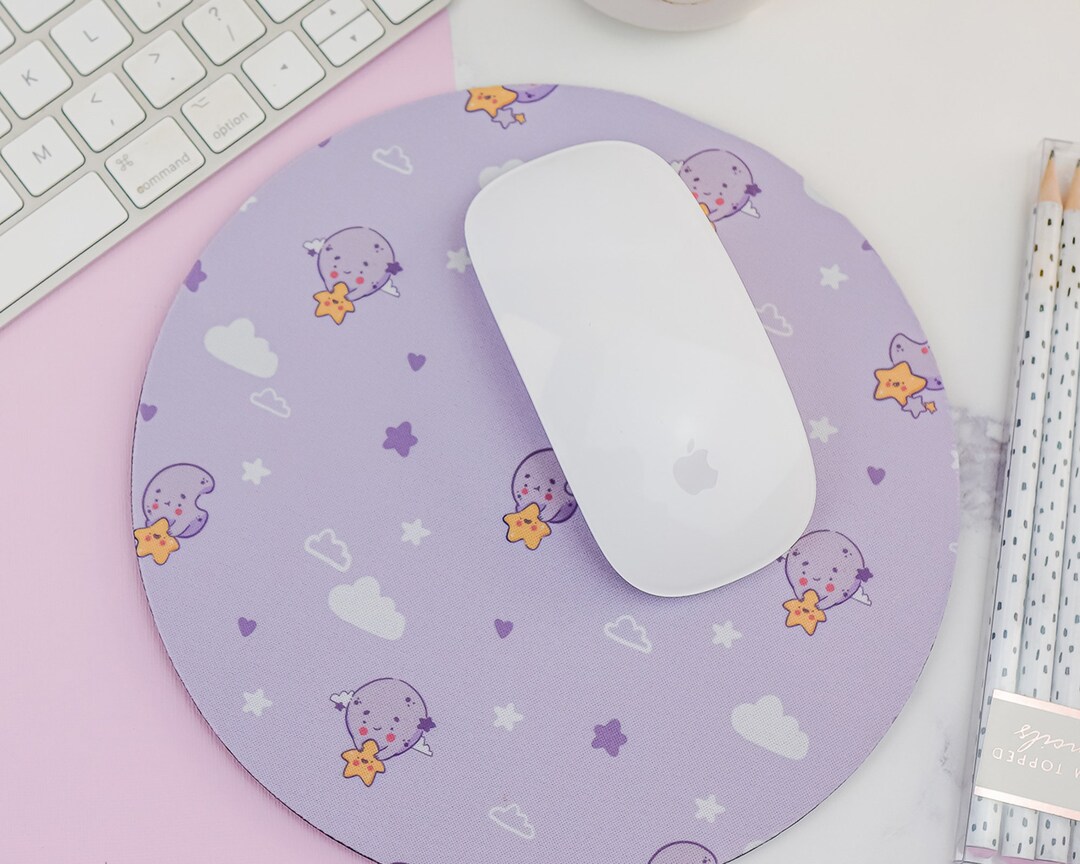 Kawaii Moon Mousemat Motivational Cute Positive Mousepad Desk ...